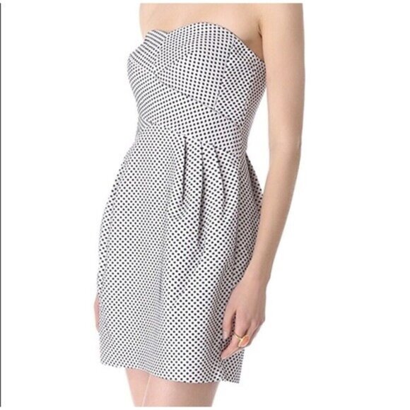 Club Monaco | Dresses | Club Monaco Natasha Knit Strapless White Blue ...